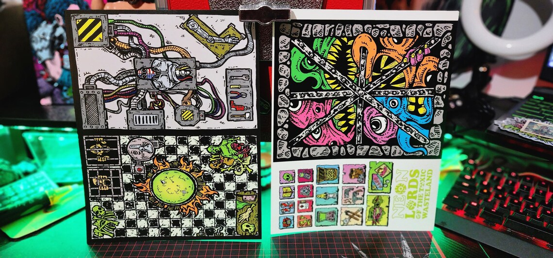 BATTLE TILES for Neon Lords of the Toxic Wasteland - Etsy