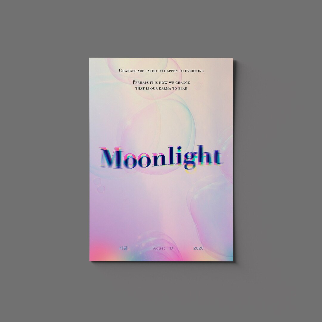 Moonlight - Agust D BTS Suga - Etsy