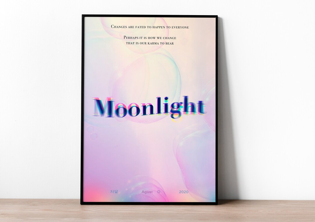 Moonlight - Agust D BTS Suga (print) - Etsy