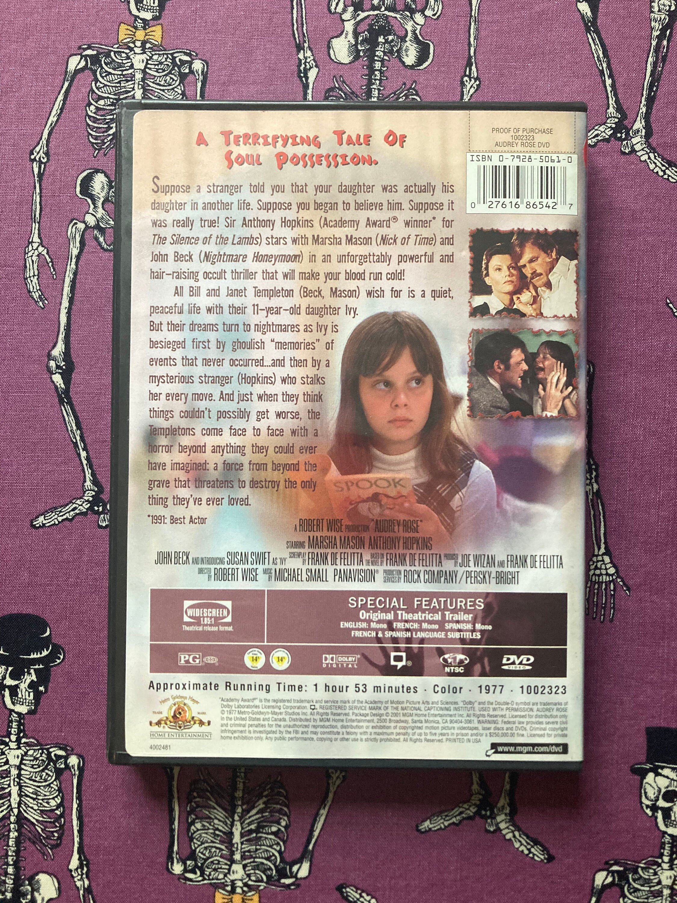 Audrey Rose DVD 1977 Horror Film Ex-video Store Copy Psychological Thriller/supernatural/1970s ...