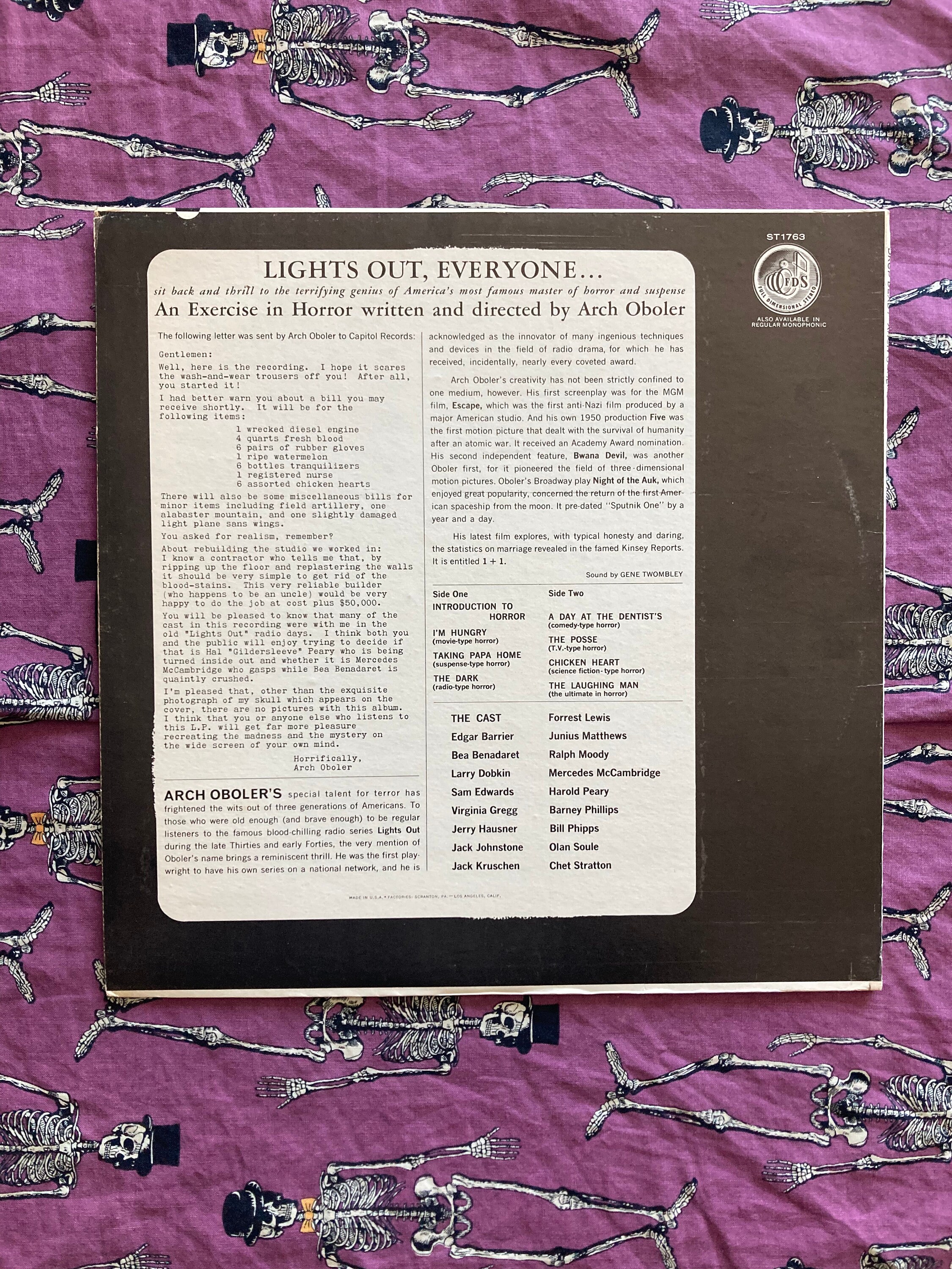 Drop Dead an Exercise in Horror Vinyl arch Oboler 1962 - Etsy