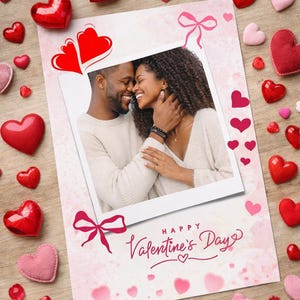 Editable Valentine’s Day Canva Template | Photo Valentine Printable ...
