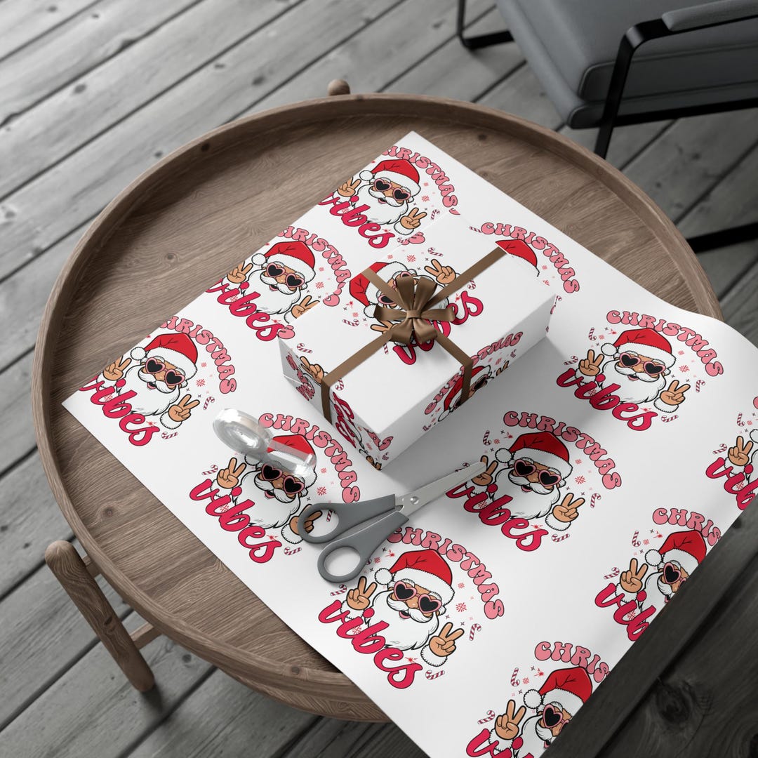 Black Santa Claus Christmas Wrapping Paper - Etsy