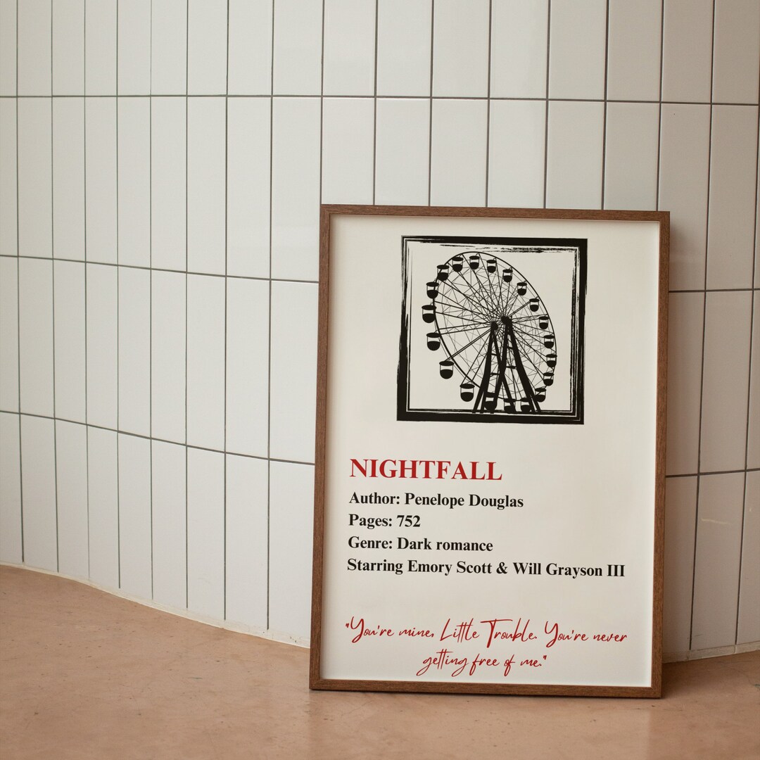 Devils Night Series Merch, Nightfall Poster, Nightfall Penelope Douglas ...