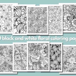 100 Beautiful Floral Coloring Pages | Flower Adult Teens Coloring Pages ...