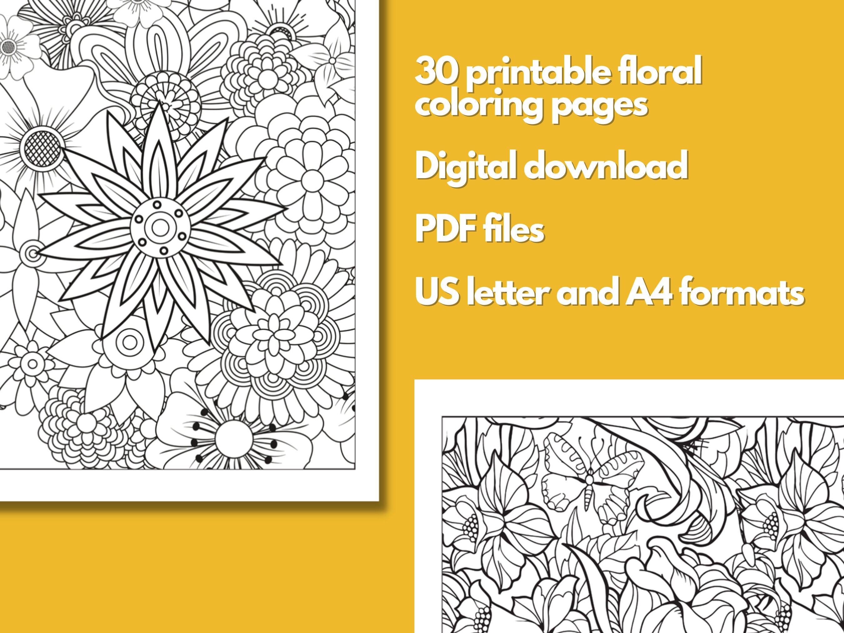 30 Exquisite Floral Coloring Pages to Ignite Your Creativity Flower ...
