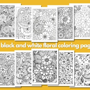 10 Beautiful Floral Coloring Pages | Flower Adult Teens Coloring Pages ...
