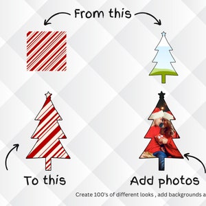 Christmas Tree Canva Frame, Tree Template, Christmas Designs, Mock up ...