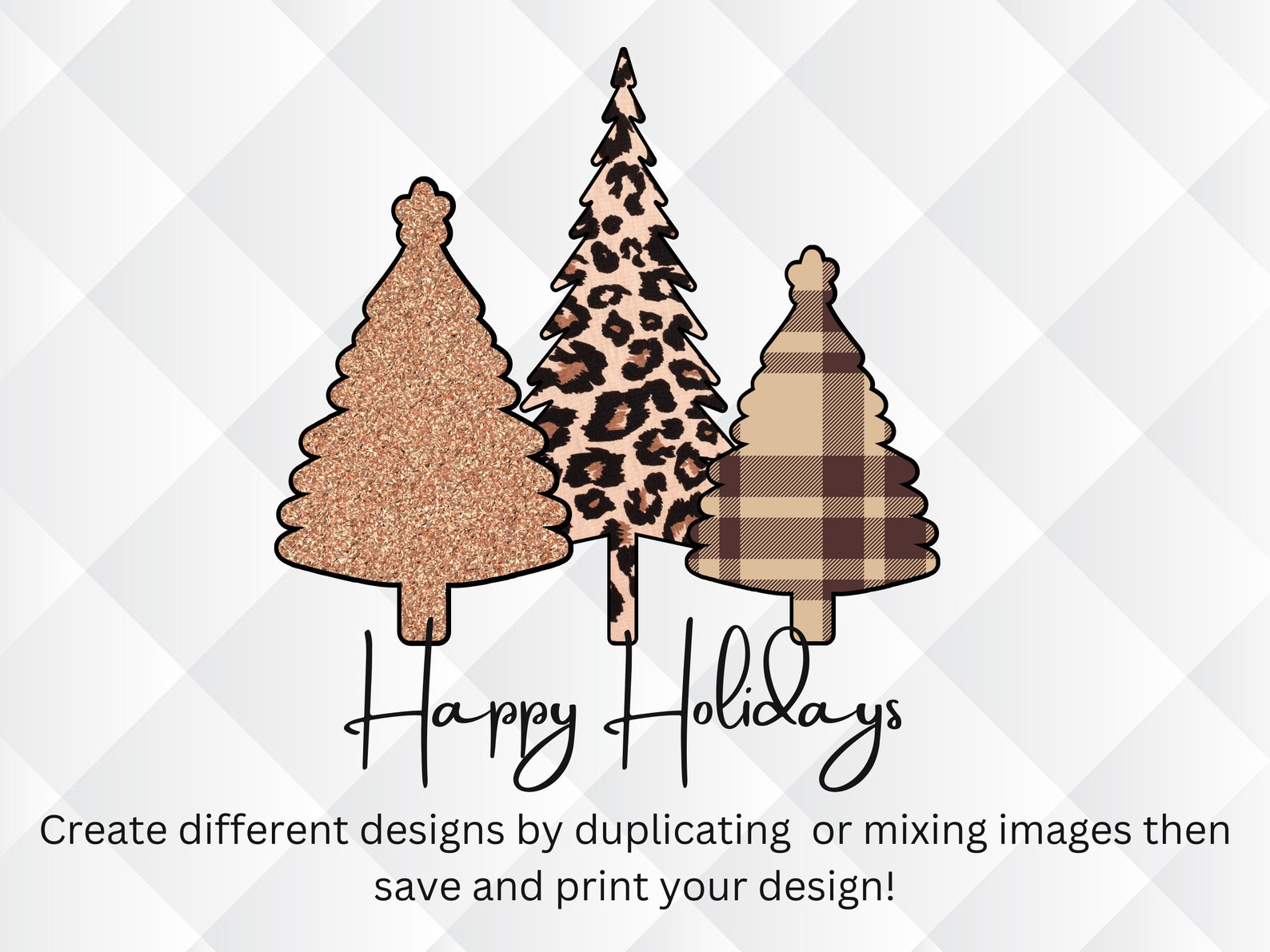 Christmas Tree Canva Frame Tree Template Christmas Designs - Etsy