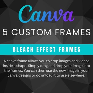 Bleach Effect Canva Frames, CANVA Frames, Add Your Own Image, Canva ...