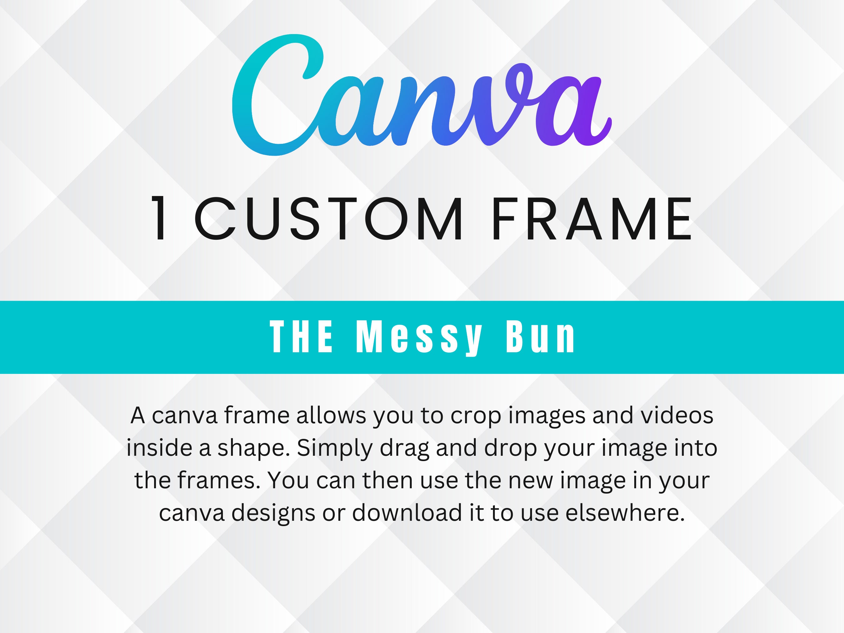 Messy Bun Canva Frame, Custom Messy Bun, Mom Life, Sublimation, Digital ...