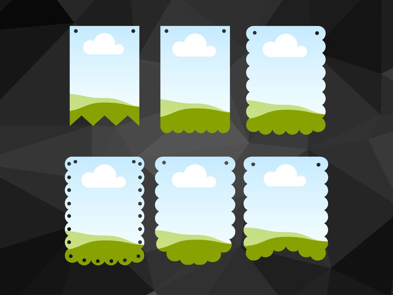 18 Custom Canva Frames Banner Templates Bunting Templates - Etsy