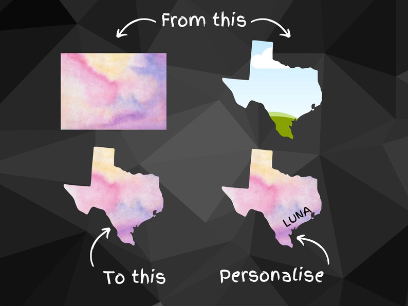 50 Custom Canva Frames USA States Templates American States - Etsy