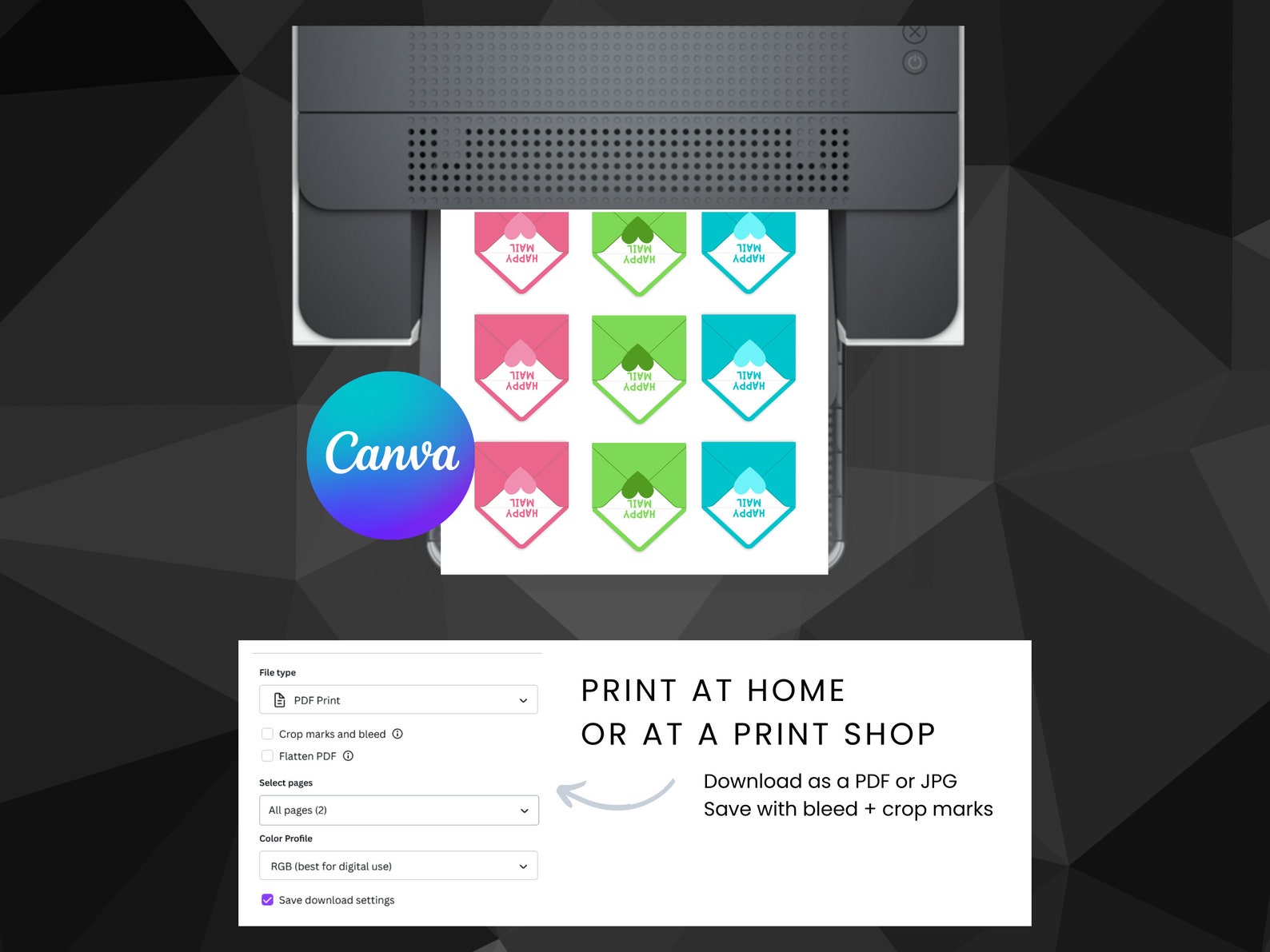 Canva Envelope Frame, Fill Your Own Frame, Editable Canva Frame, Create ...