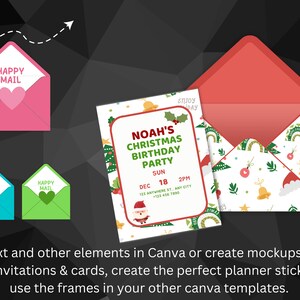 Canva Envelope Frame, Fill Your Own Frame, Editable Canva Frame, Create ...