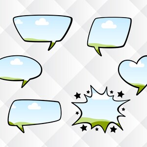 16 Comic Bubble Canva Frame, Comic Template, Speech Bubble Designs ...
