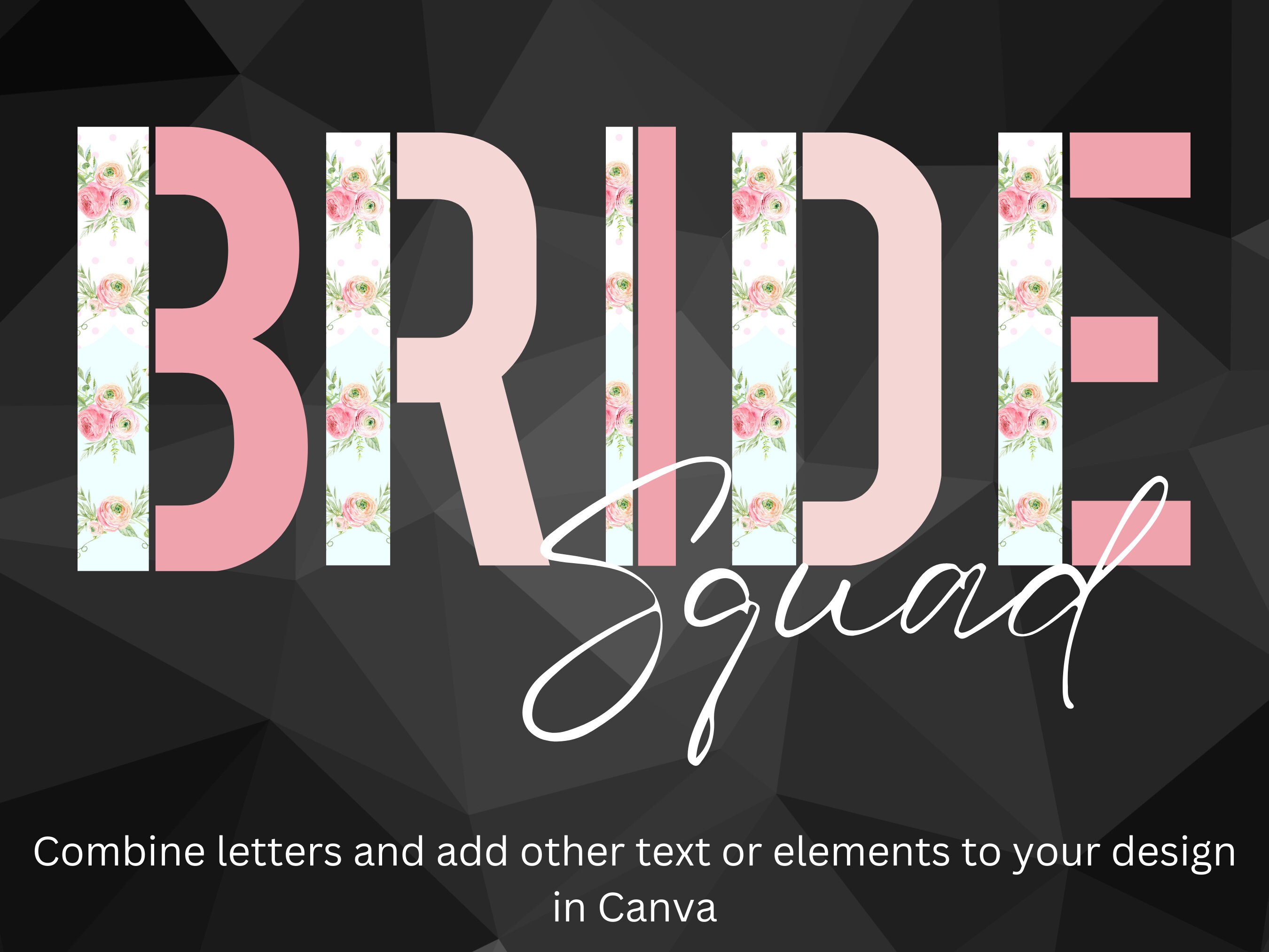 Split Stencil Letters & Numbers Canva Frames Fill Your Own - Etsy