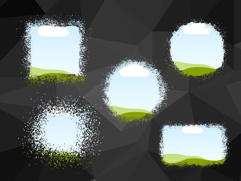 Bleach Effect Canva Frames, CANVA Frames, Add Your Own Image, Canva ...