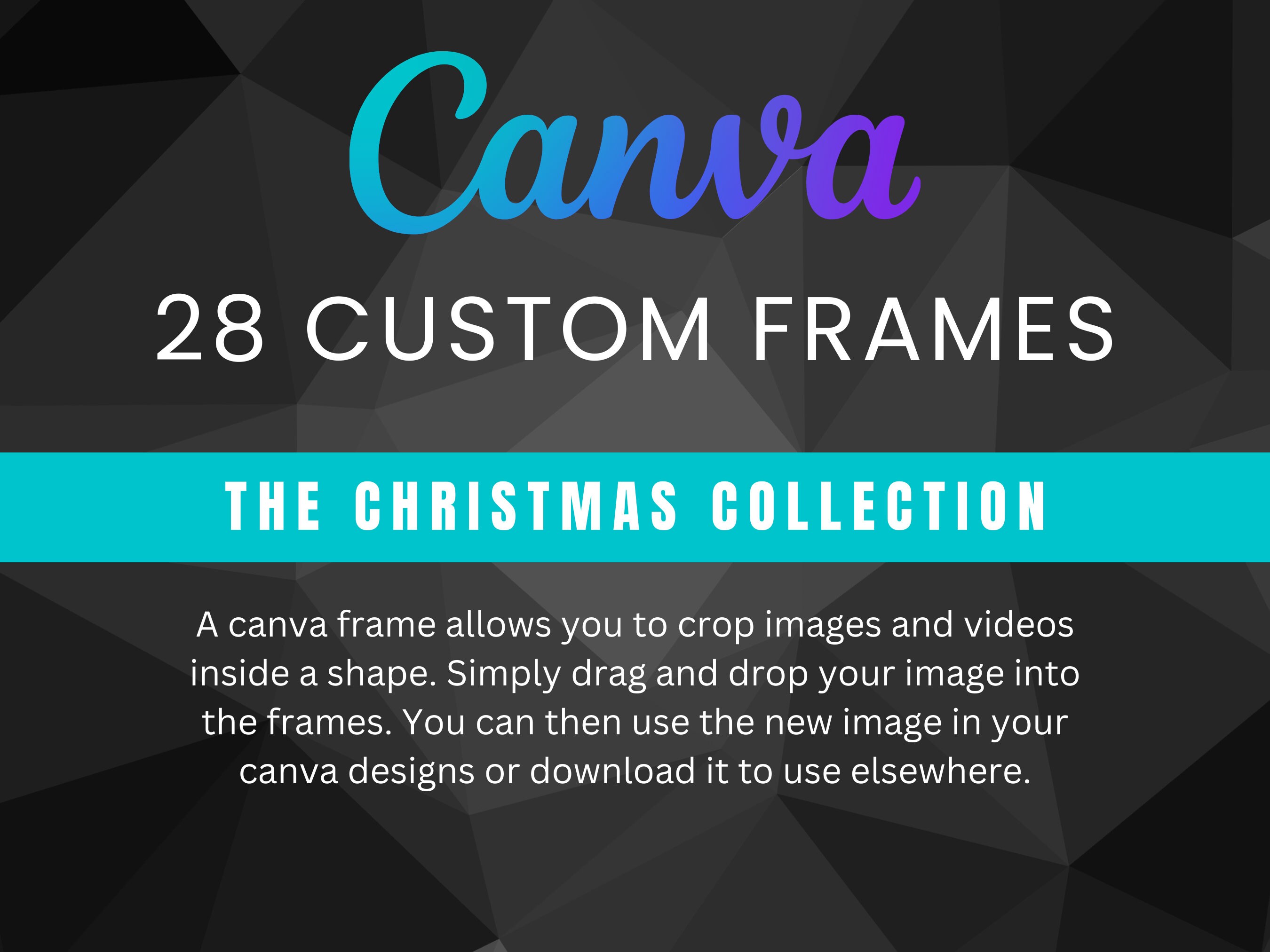 Christmas Canva Frame, Tree Template, Santa Designs, Mockup Frame ...