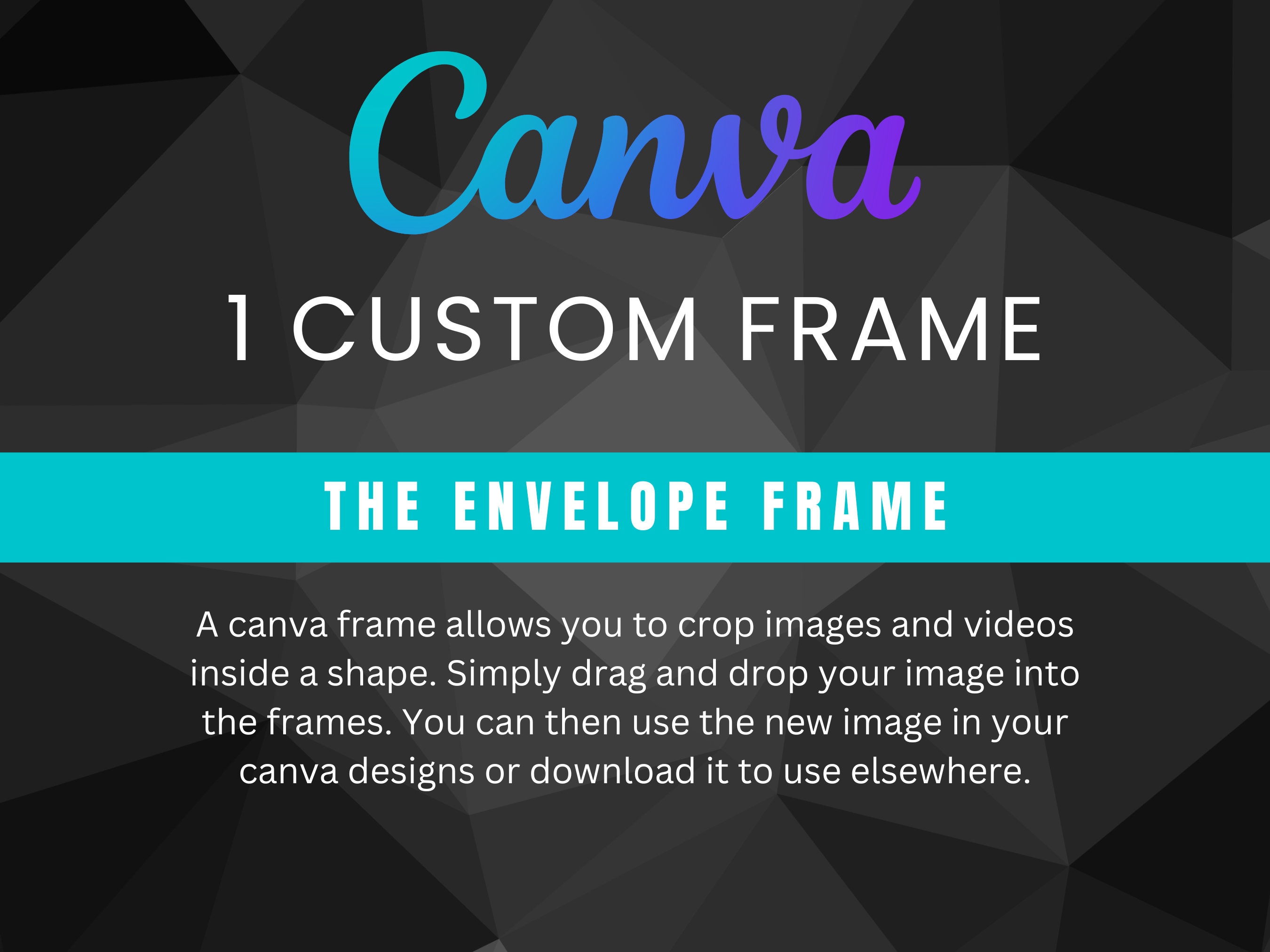 Canva Envelope Frame Fill Your Own Frame Editable Canva - Etsy