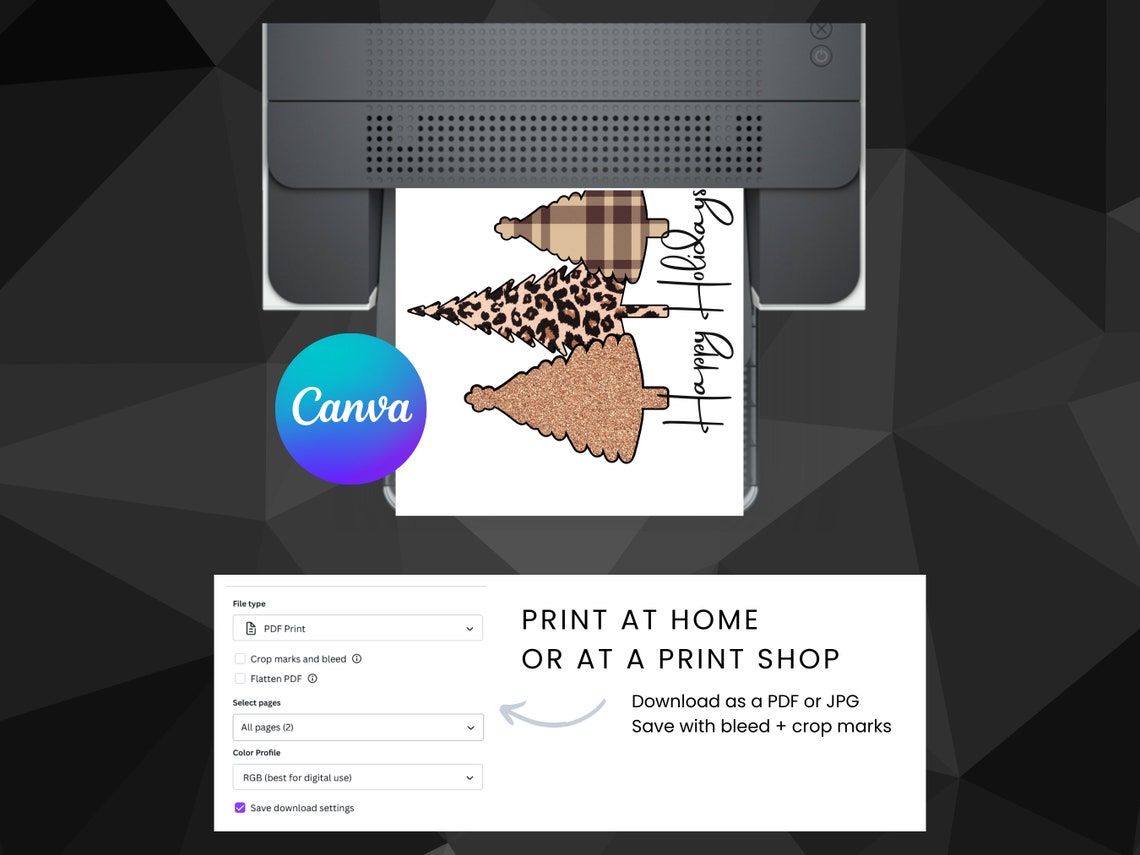 Christmas Tree Canva Frame Tree Template Christmas Designs - Etsy