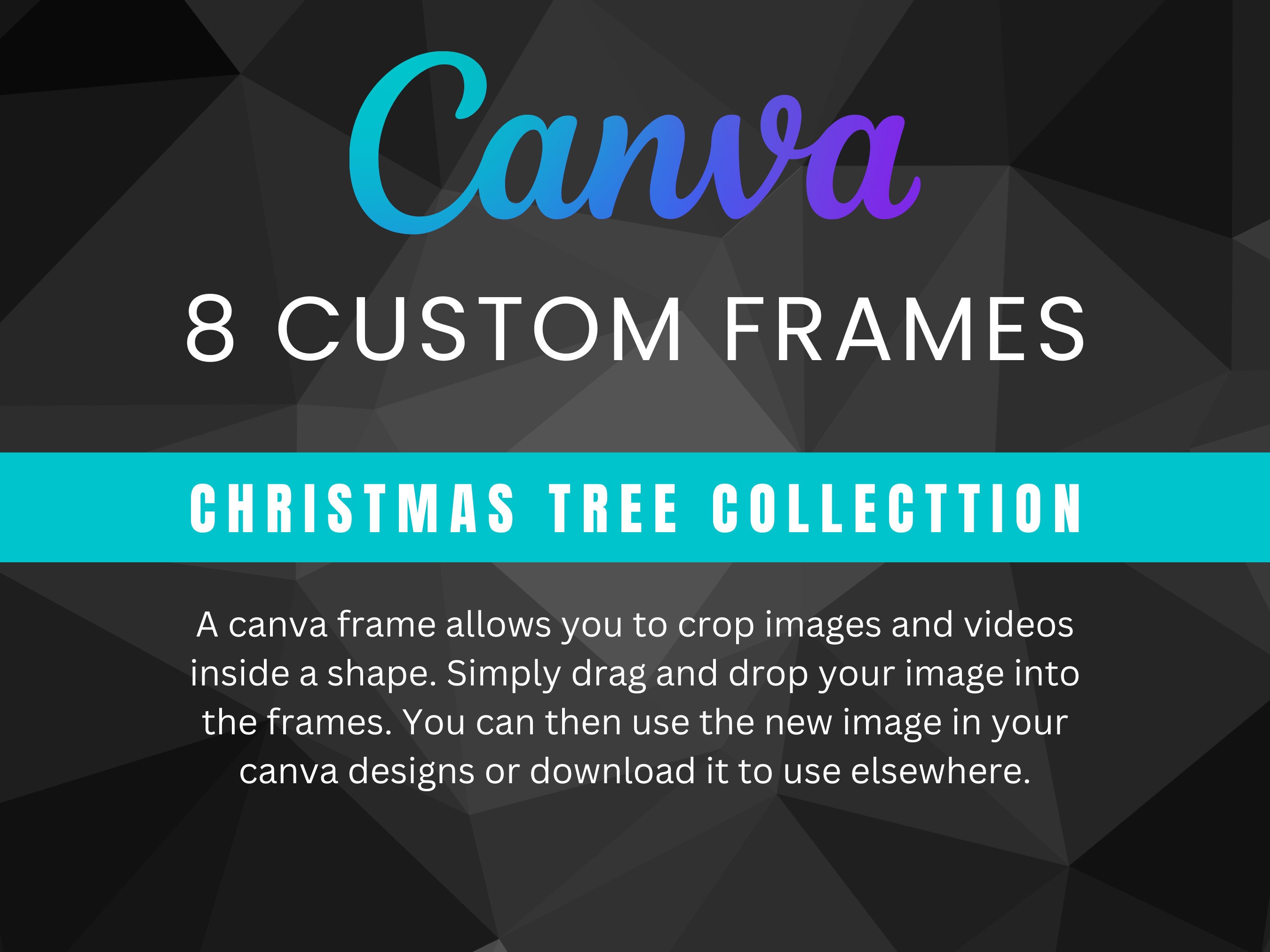 Christmas Tree Canva Frame, Tree Template, Christmas Designs, Mock up ...