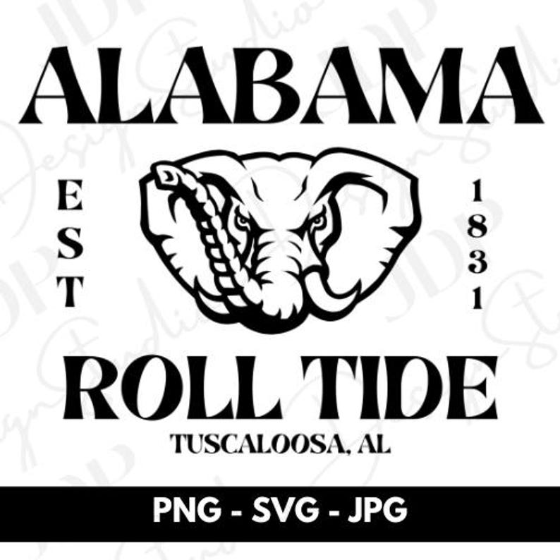 Alabama Roll Tide Crimson Tide PNG JPG SVG Instant Download - Etsy