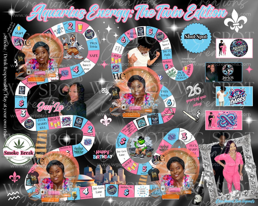 Personalized Aquarius Party Game: Twin Edition - Etsy