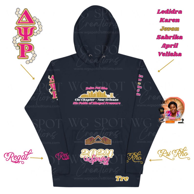 Delta Psi Rho Custom Sorority Hoodie - Etsy