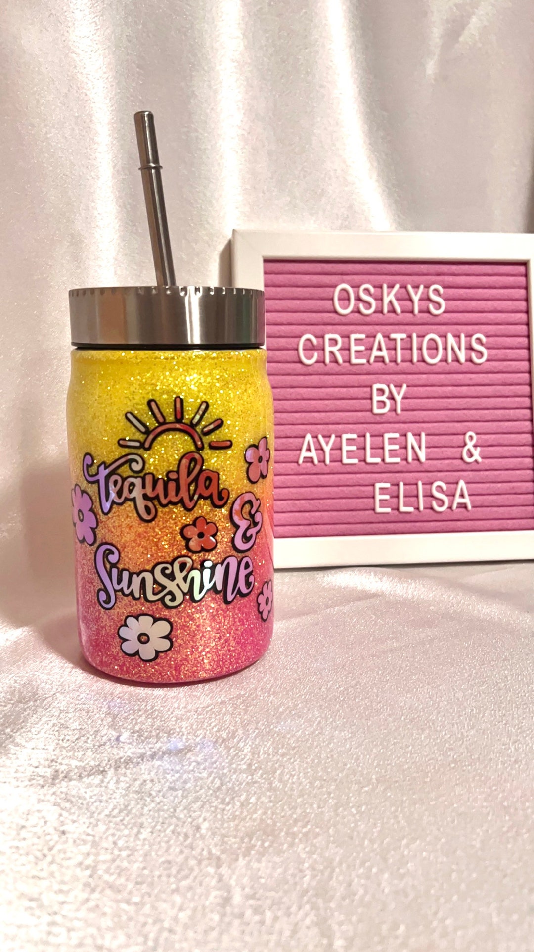 Tequila & Sunshine 17oz Stainless Steel Mason Jar Tumbler. - Etsy