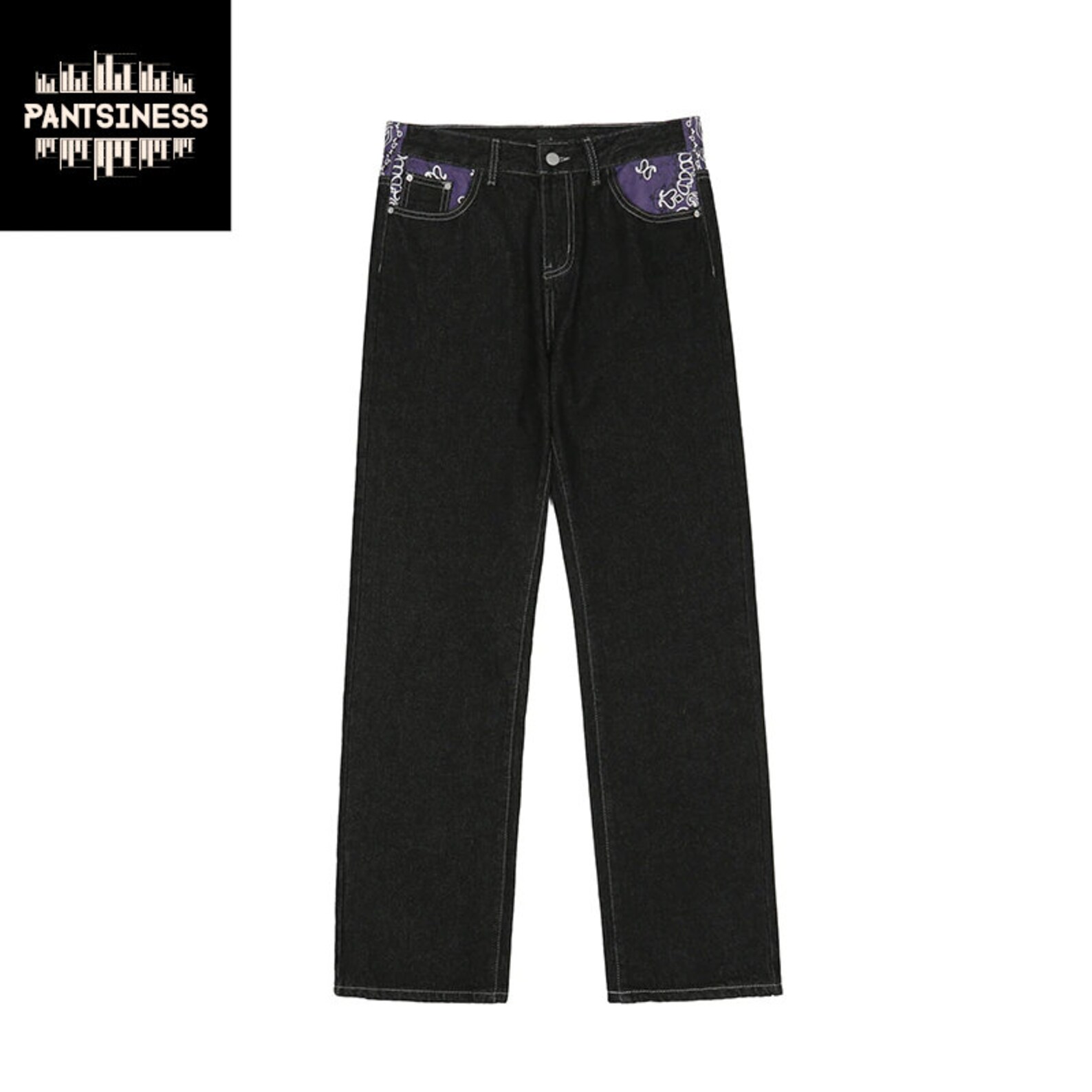 Retro Y2K Printed Jeans Gangster Style Hip Hop Pants Devil - Etsy