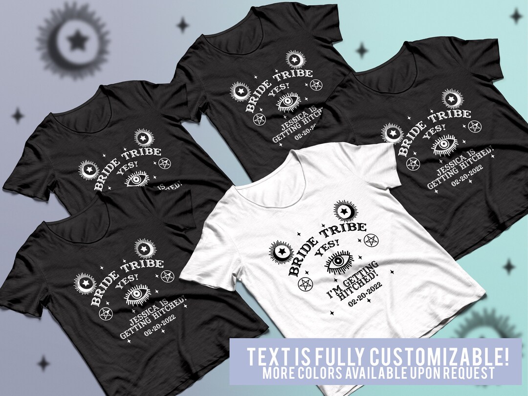 Custom Ouija Board Bachelorette Party Shirts: Witchy Bridal Goth T ...
