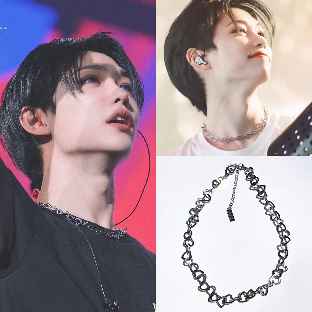 1pc Stray Kids Heart Chain Necklace SKZ Felix, Hyunjin-inspired Jewelry ...