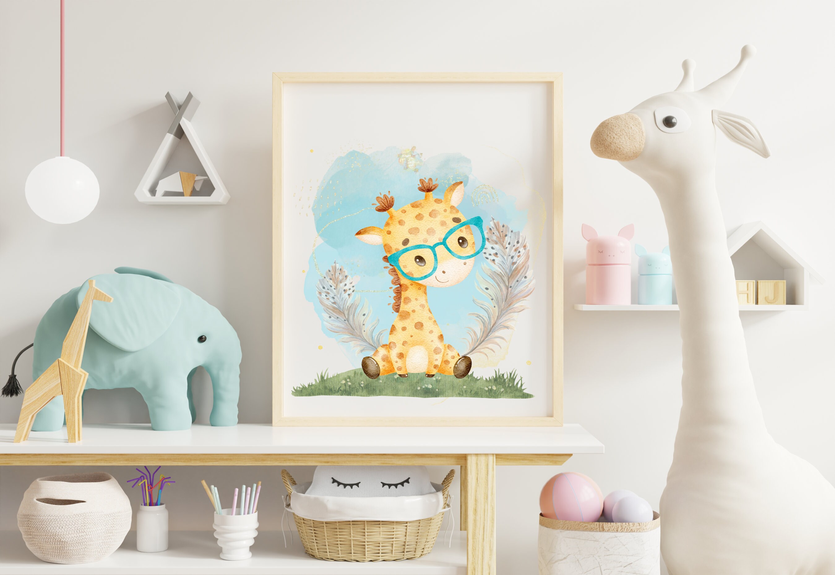 Printable Nursery Giraffe Wall Art - Etsy