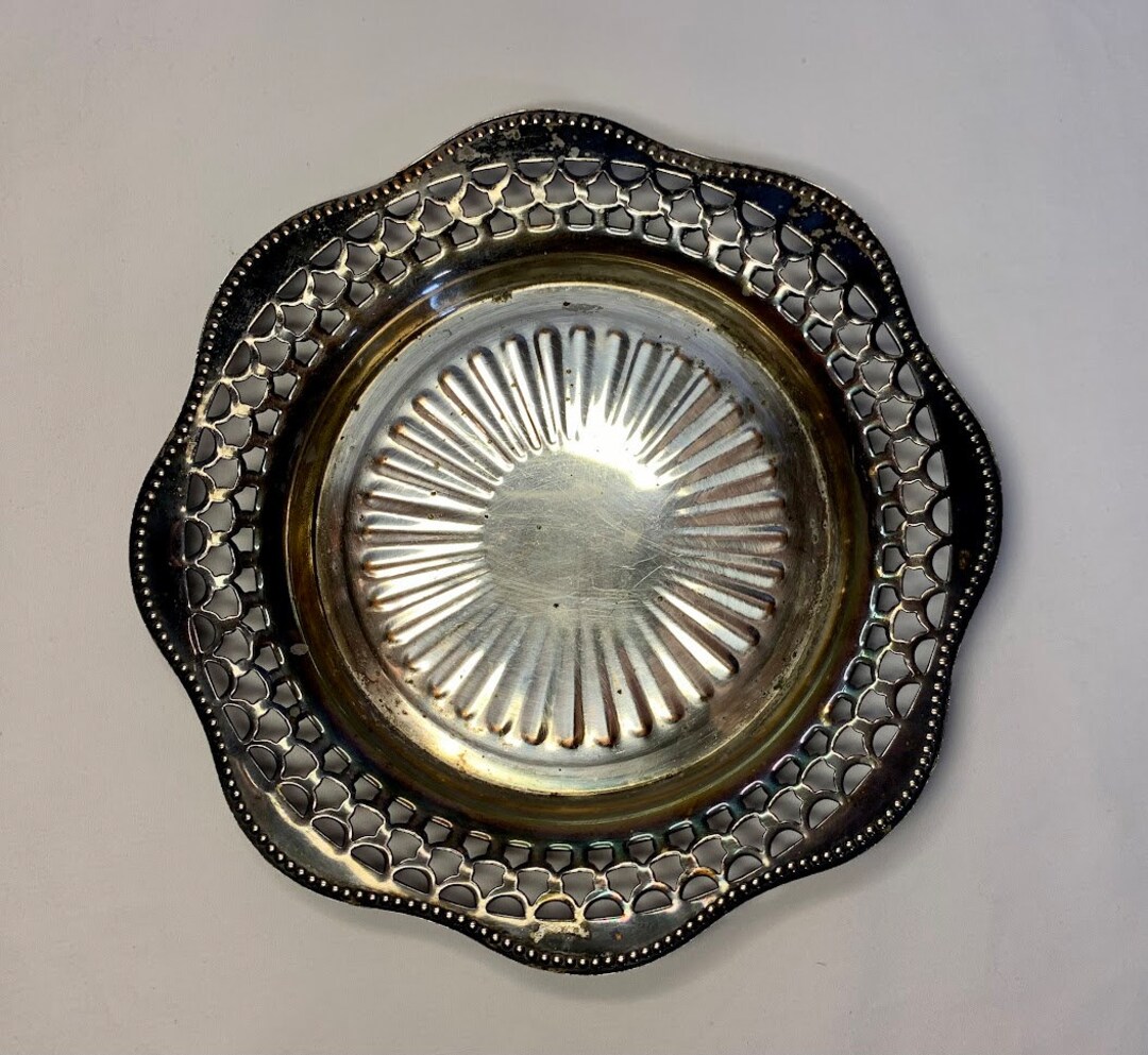 Viking Plate E.P Copper Vintage Plate Small Catchall Scalloped Edge ...