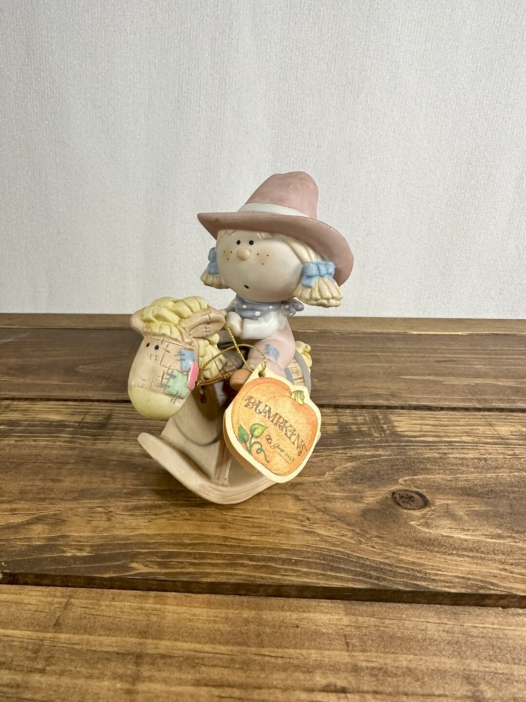 Bumpkins Figurine || Girl on Rocking Horse Bumpkins Figurine ...