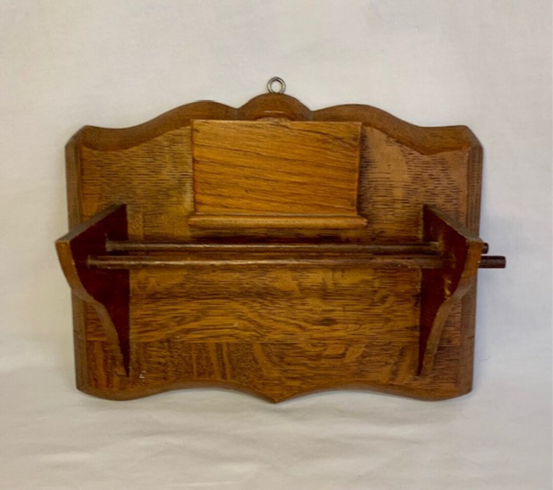 Vintage Wood Note Rack Vintage Grocery List or Command Center Rack ...