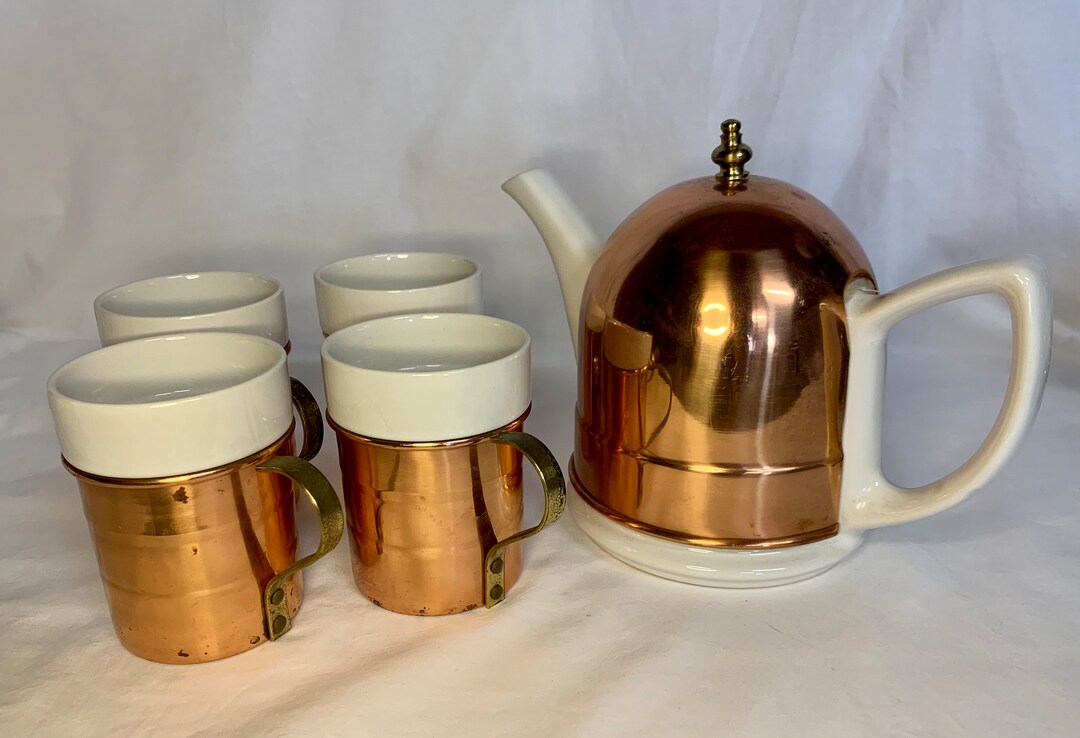 Baker Hart & Stuart Teapot With 4 Teacups Vintage - Etsy