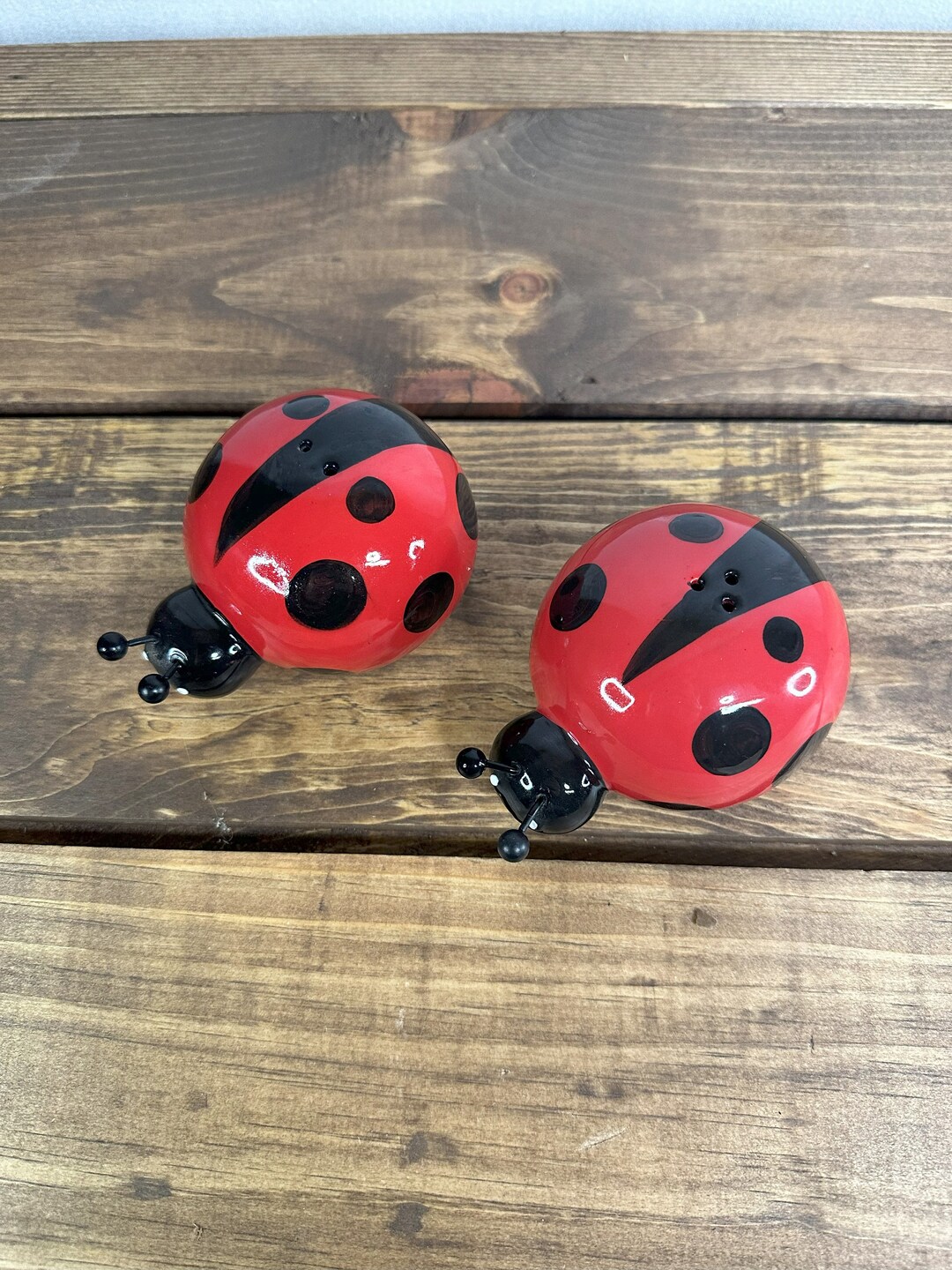 Ladybug Salt and Pepper Shakers Set || Vintage Kitchen || Vintage ...