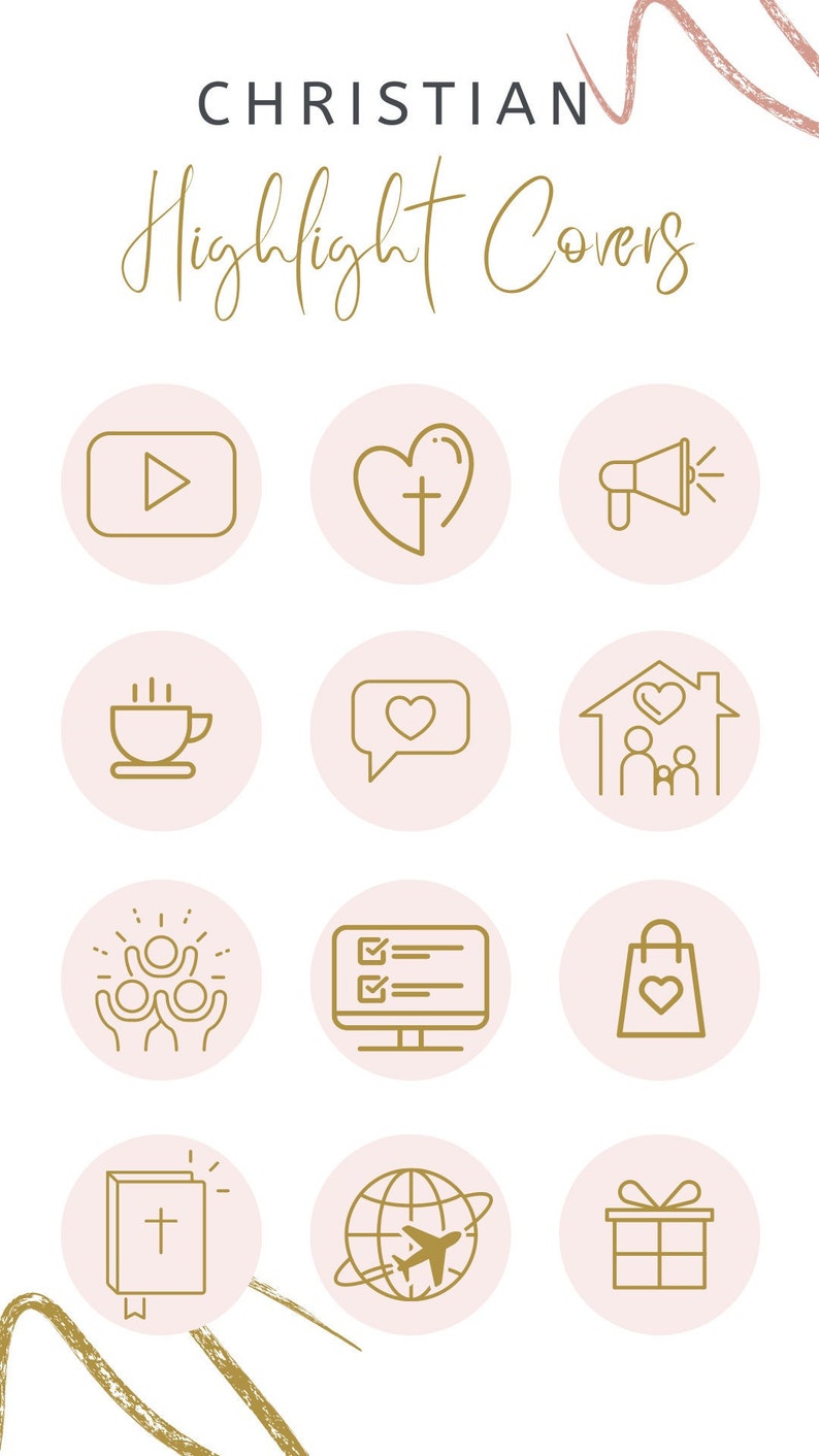 12 Pink Christian Instagram Highlight Covers - Etsy