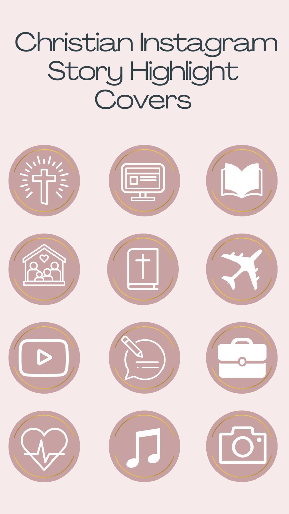 12 Dusty Pink Christian Instagram Highlight Covers - Etsy