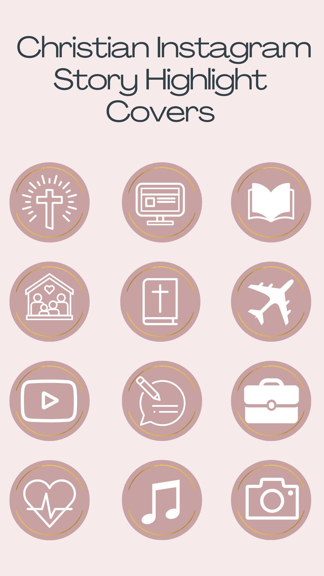 12 Dusty Pink Christian Instagram Highlight Covers - Etsy