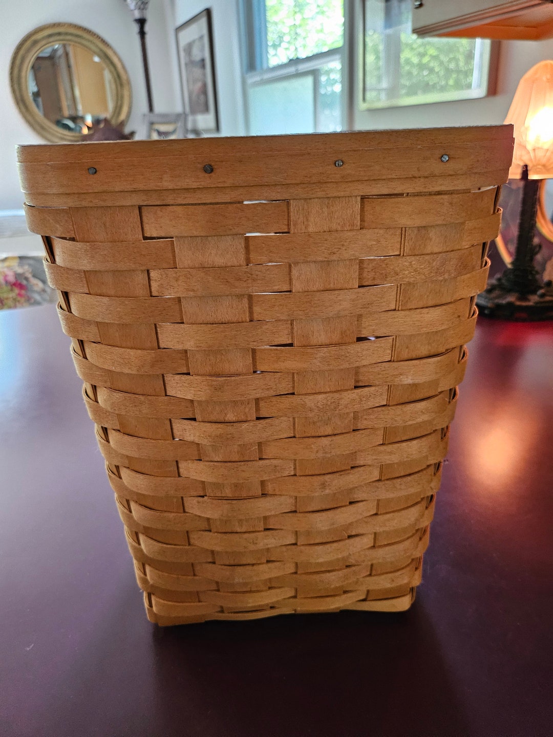 Tall Longeberger Basket...small Wastebasket, Planter, You Name It! - Etsy