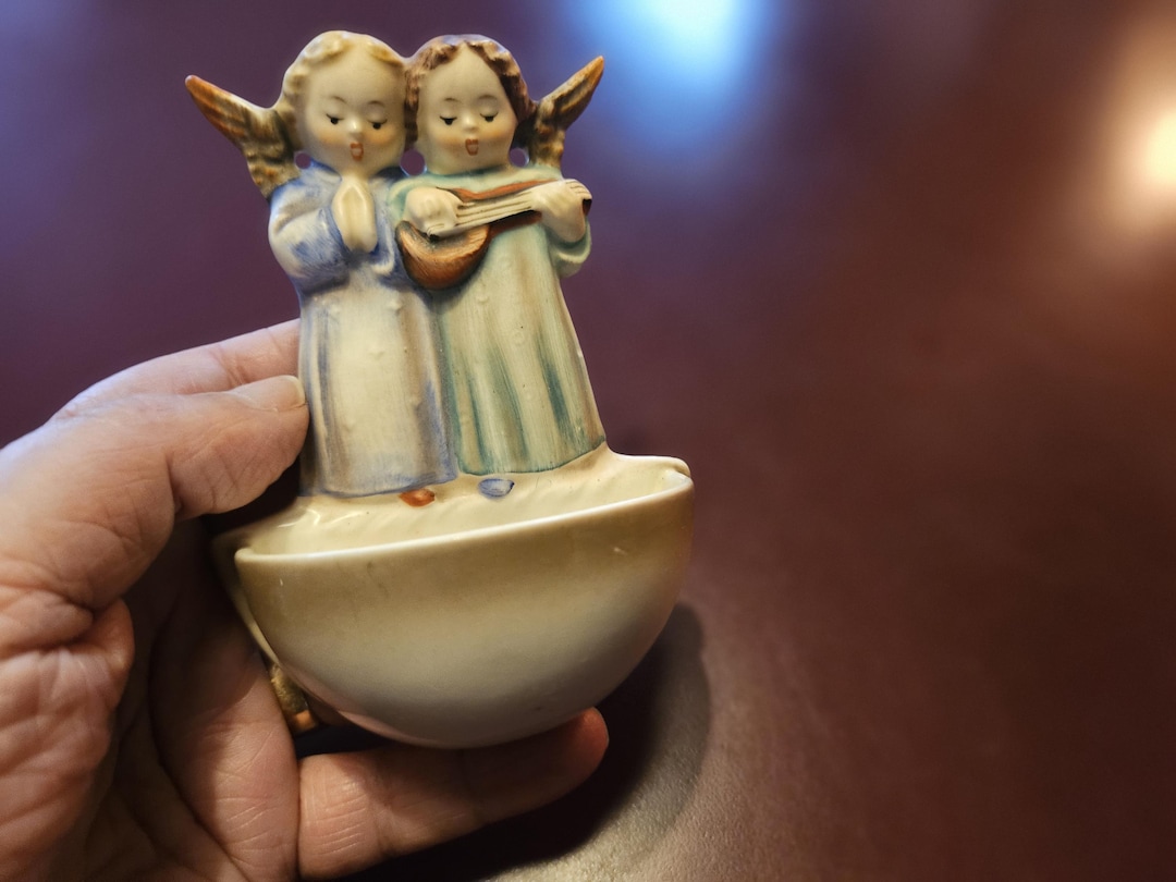 Hummel Holy Water Font...gorgeous Little Angels Singing and Playing a ...