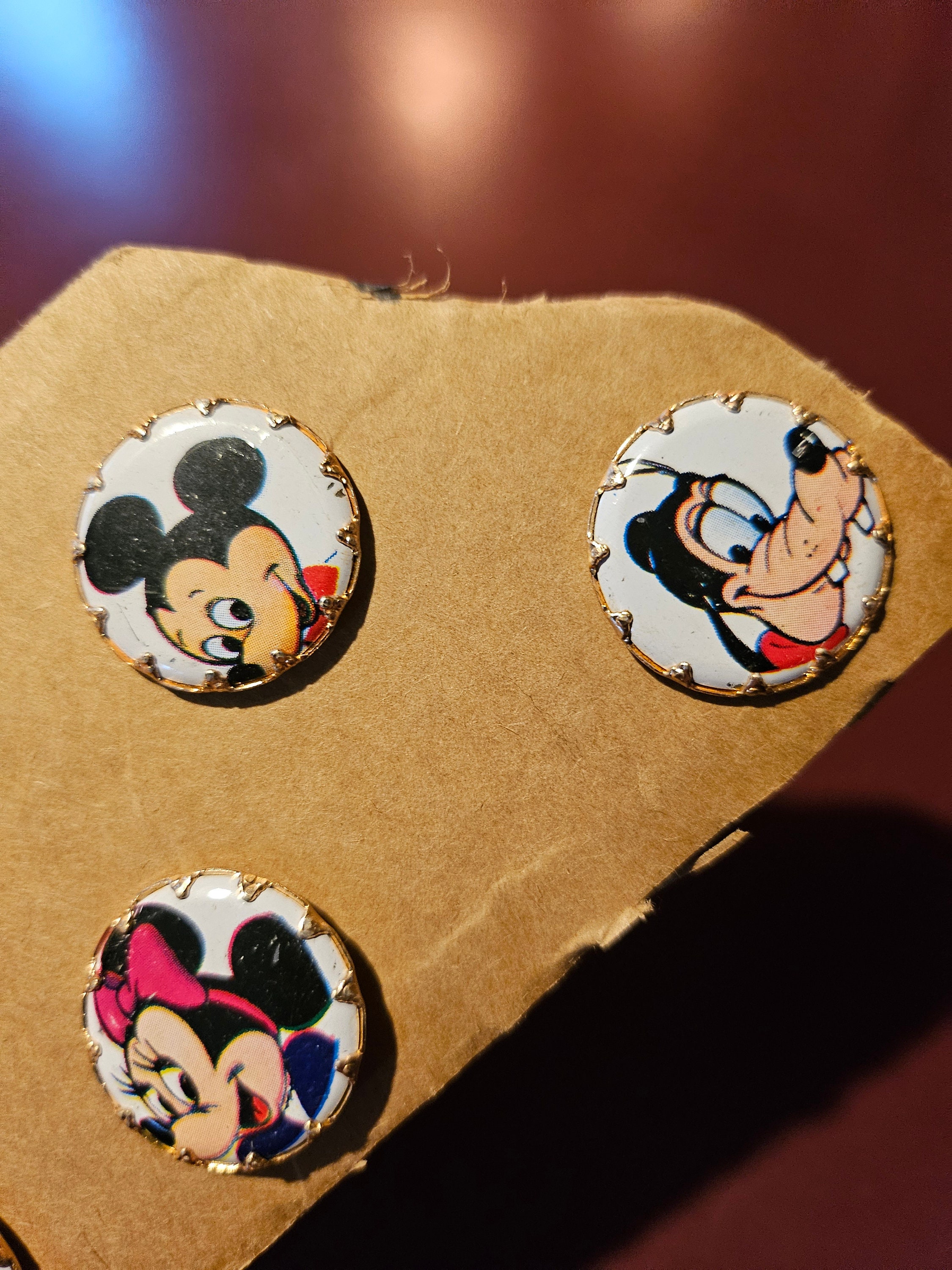 Fun 60s Mickey and Minnie Plastic Ring Set Goofy and Others, Too - Etsy