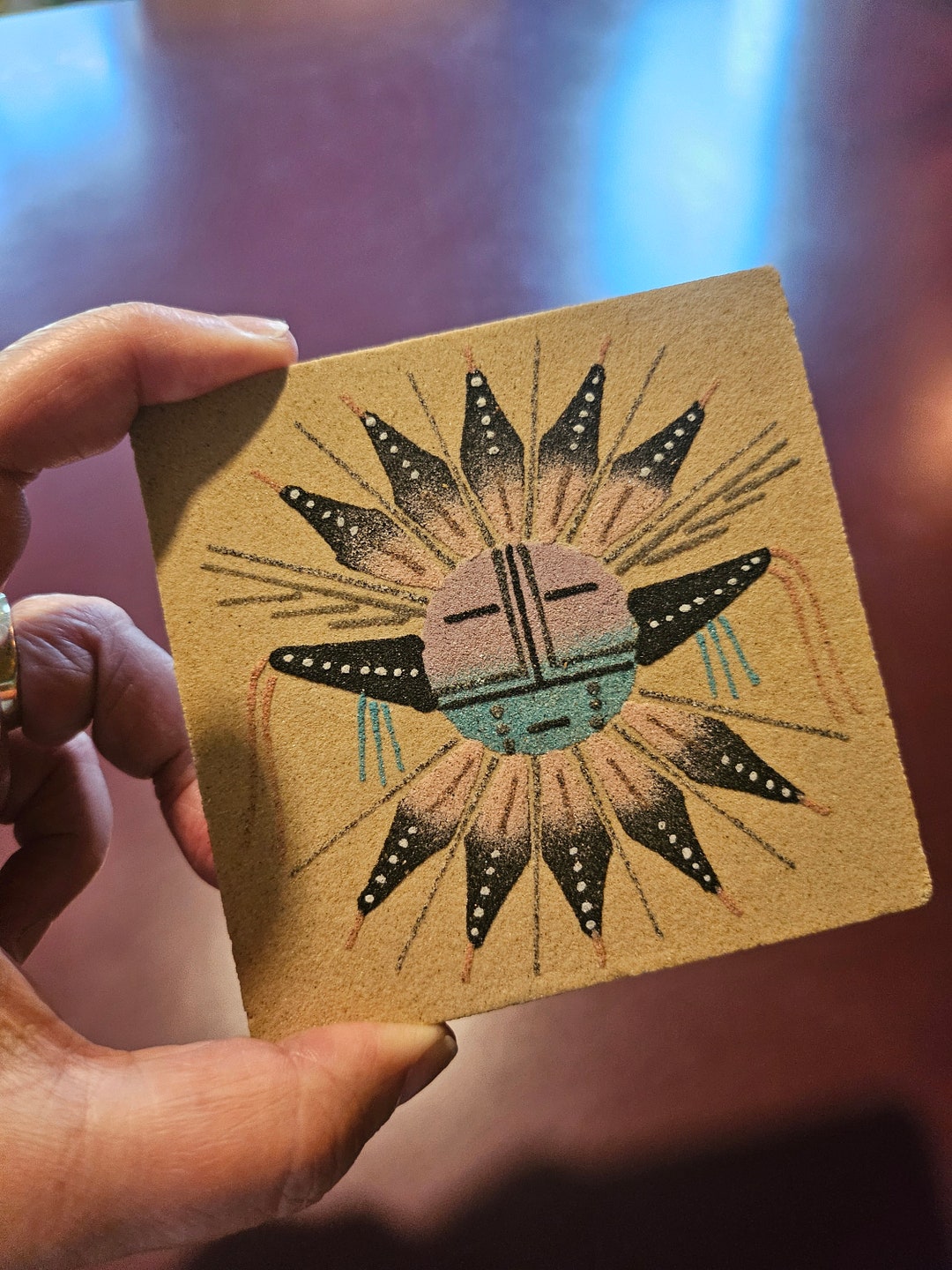 Native American Sand Art....so Delicate and Precise. Signed! - Etsy