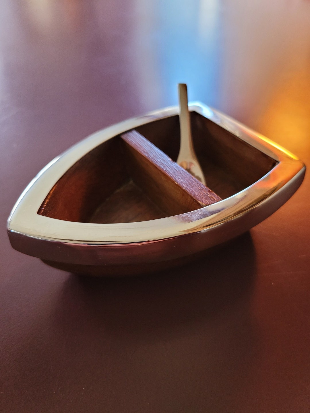 Sweet Little Rowboat Salt Cellar...chrome and Maybe - Etsy