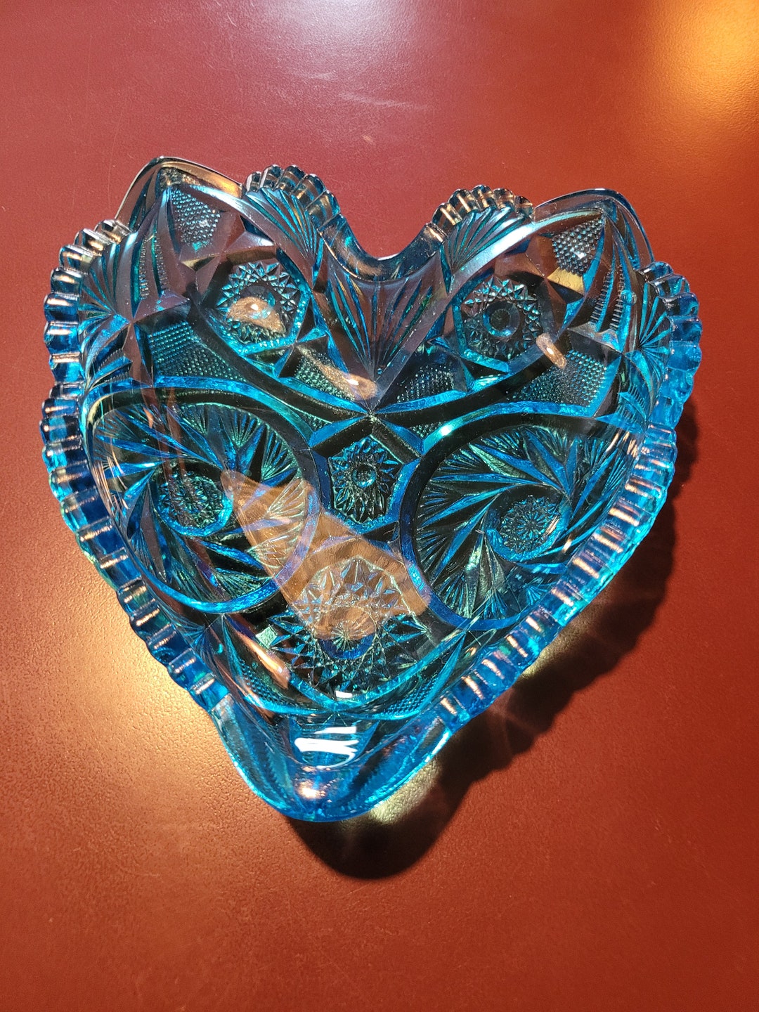 So Blue Heart Vintage MCM and Sparkly Love It - Etsy