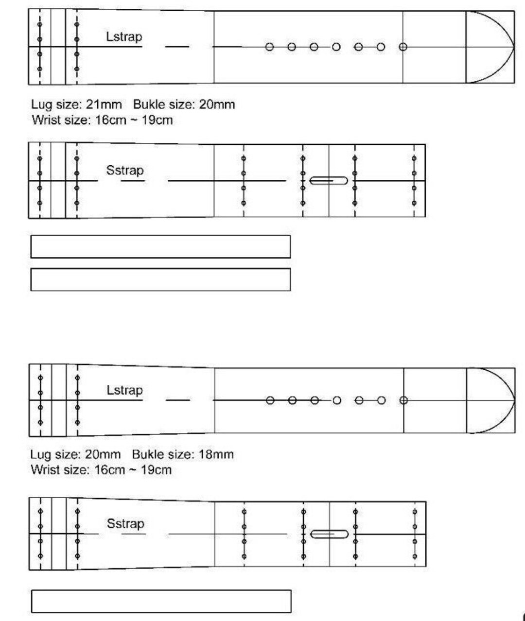 DIY WATCH PDF Pattern - Watch Strap Template 22mm, 20mm - Pdf Download ...