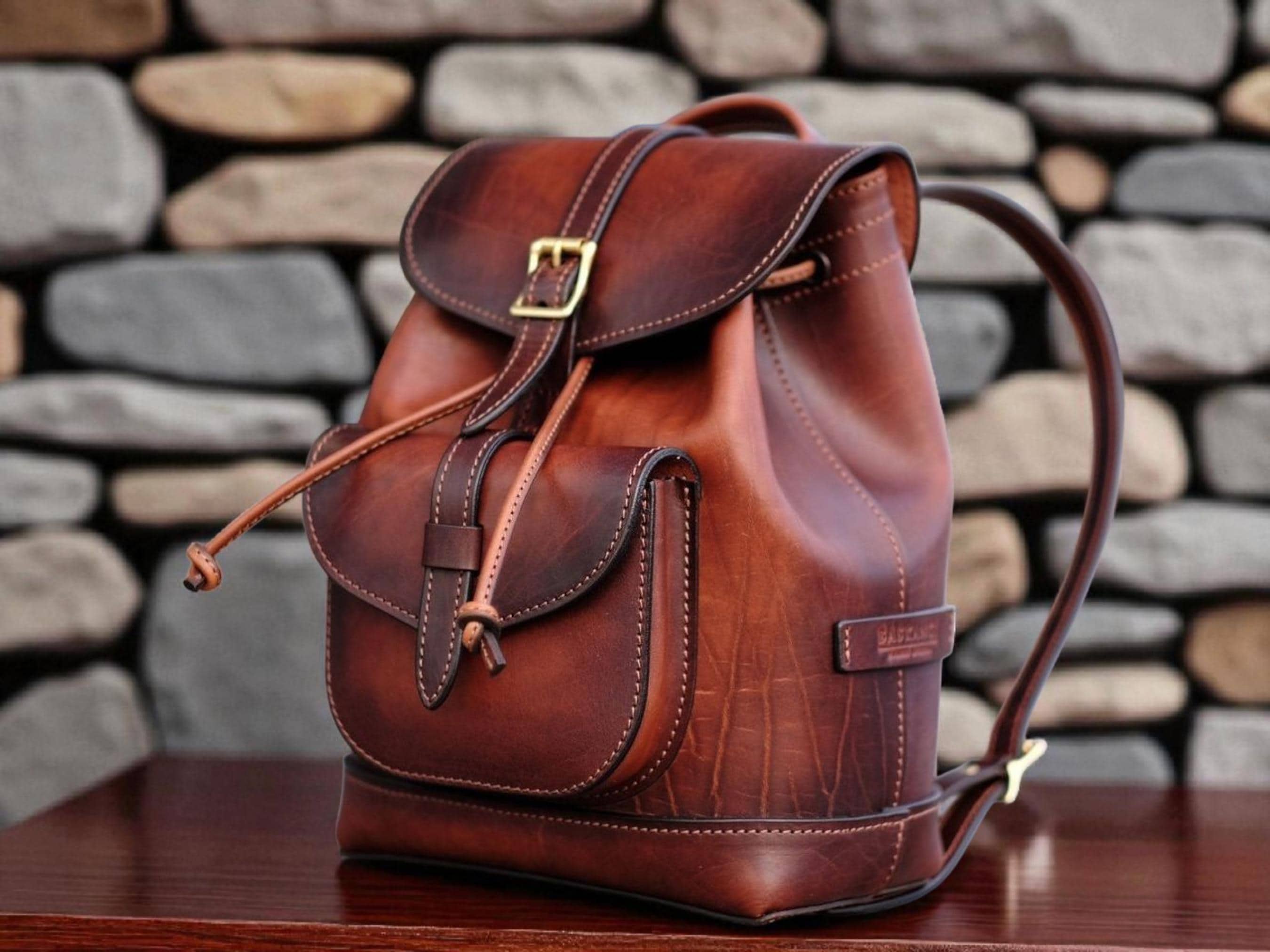 Leather Backpack PDF Pattern: Vintage Rustic Minimalist Daypack - Etsy